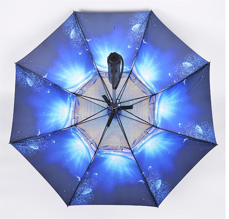 Unique Style Umbrella The Sun Umbrella with A Fan Can Cool Down Adult ...
