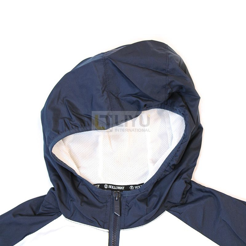 Polyester Rain Coats with Hood Waterproof Jacket Dark Blue Raincoat ...