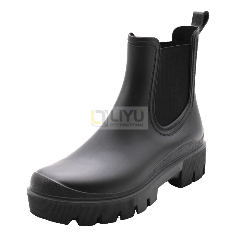 Waterproof PVC Rain Shoes New Ankle Rain Boots Ladies Wellington Rain ...